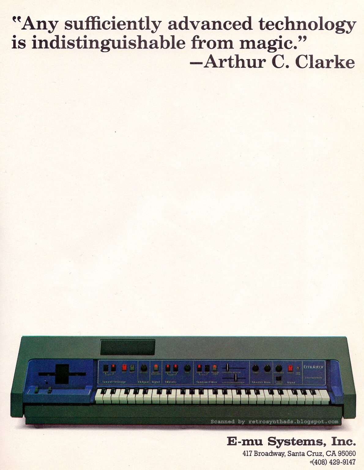 Mad Men: Synth Magazine Advertising – Electronic Sound